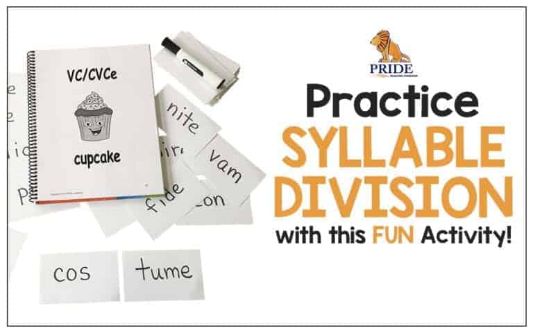 Fun Syllable Division Activity: Kinesthetic Literacy Game