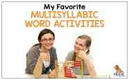 My Favorite Multisyllabic Word Activities Structured Literacy Pride