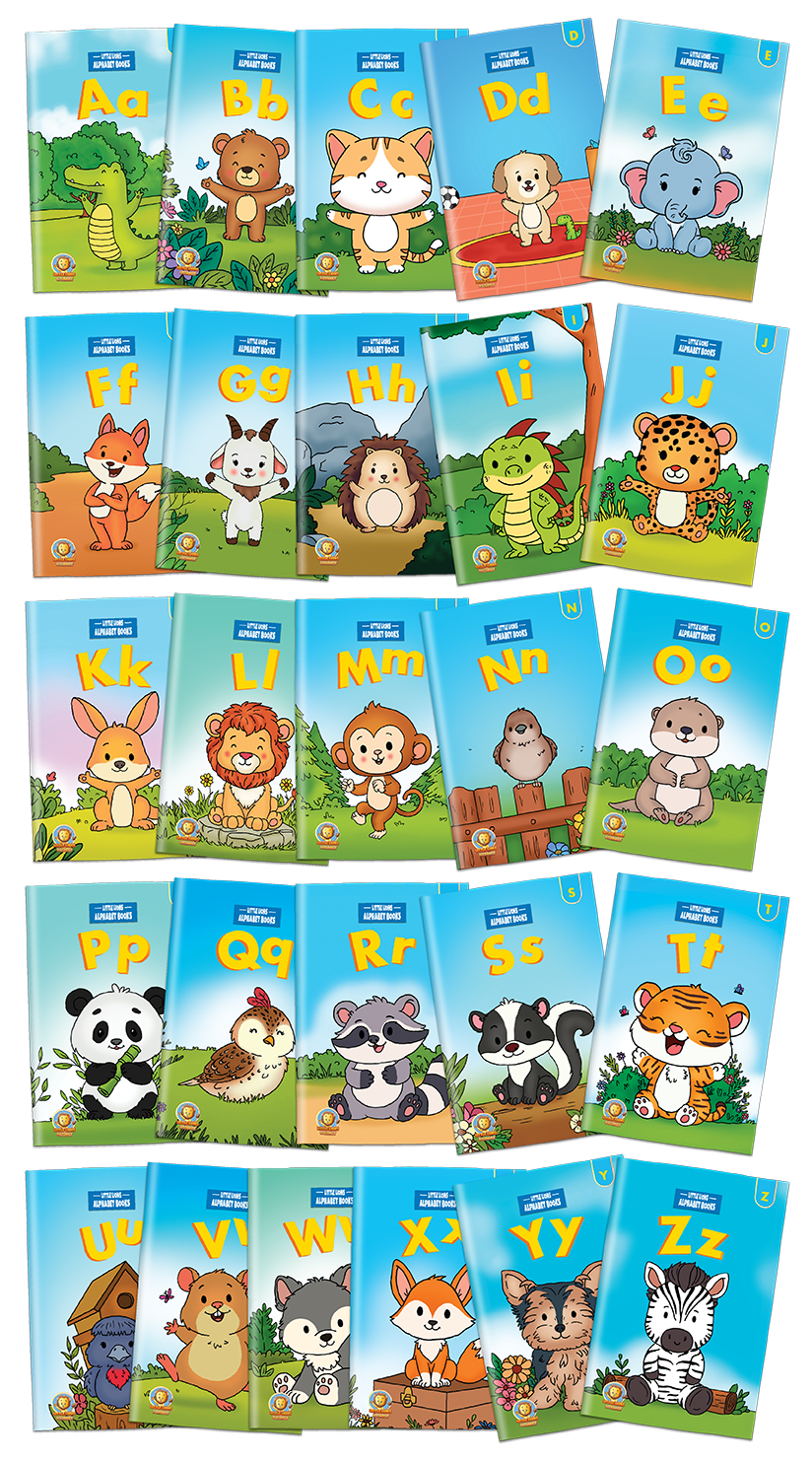 Alphabet Books: Little Lions 26-Book Set for Early Readers
