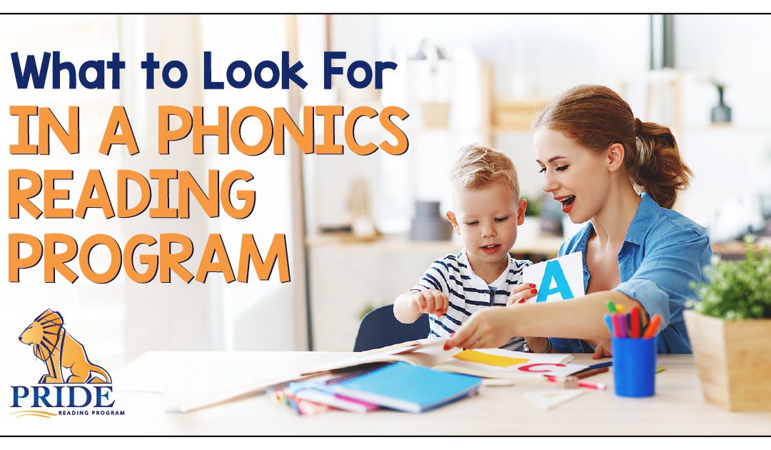 What to Look For in a Phonics Reading Program - Structured Literacy | Pride Reading Program